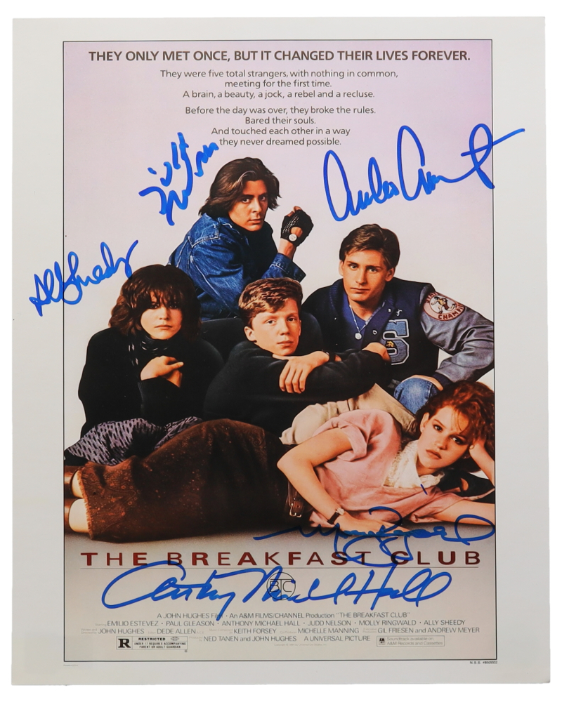 "The Breakfast Club" 8x10 Photo Cast-Signed by (5) with Molly Ringwald ...