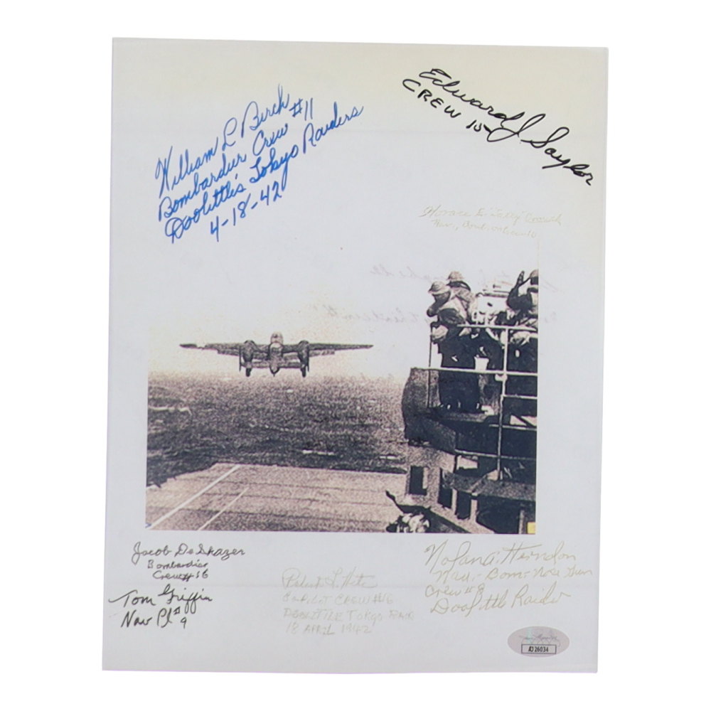 Doolittle Radiers Signed 8x10 Photo with (6) Signatures Including ...