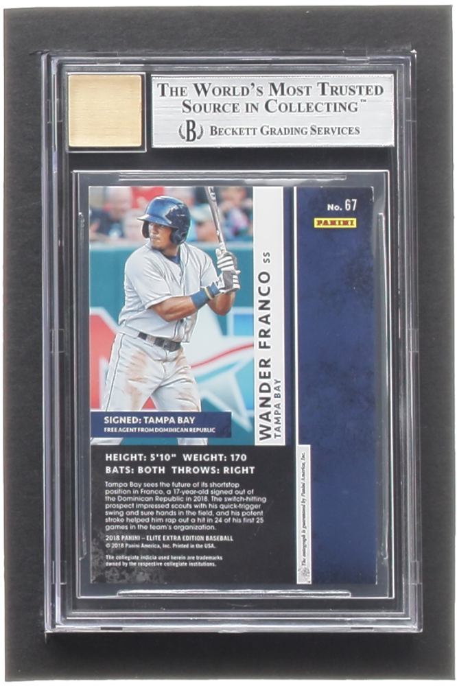Wander Franco 2018 Elite Extra Edition Autographs #67 (BGS 9 ...