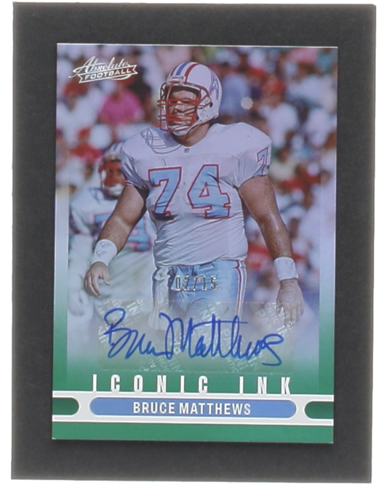 Bruce Matthews 2022 Absolute Iconic Ink Green #16 #02/15 | Pristine Auction