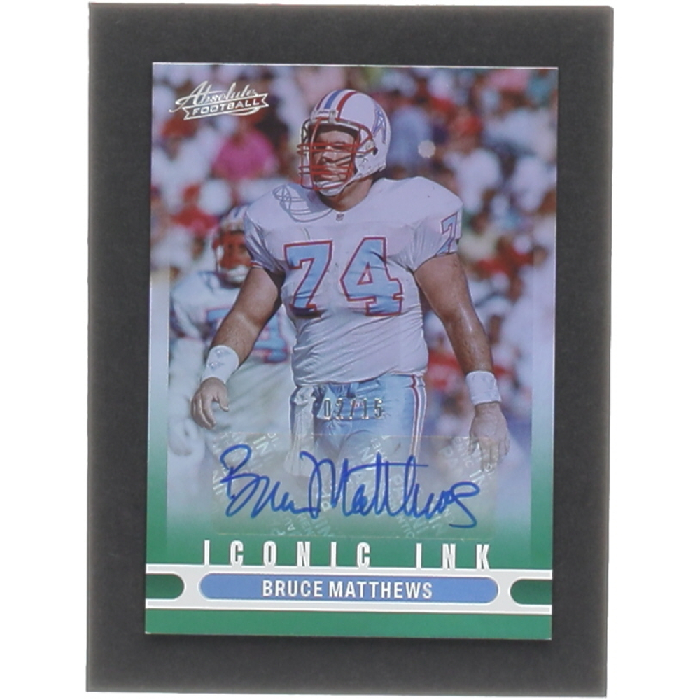 Bruce Matthews 2022 Absolute Iconic Ink Green #16 #02/15 | Pristine Auction