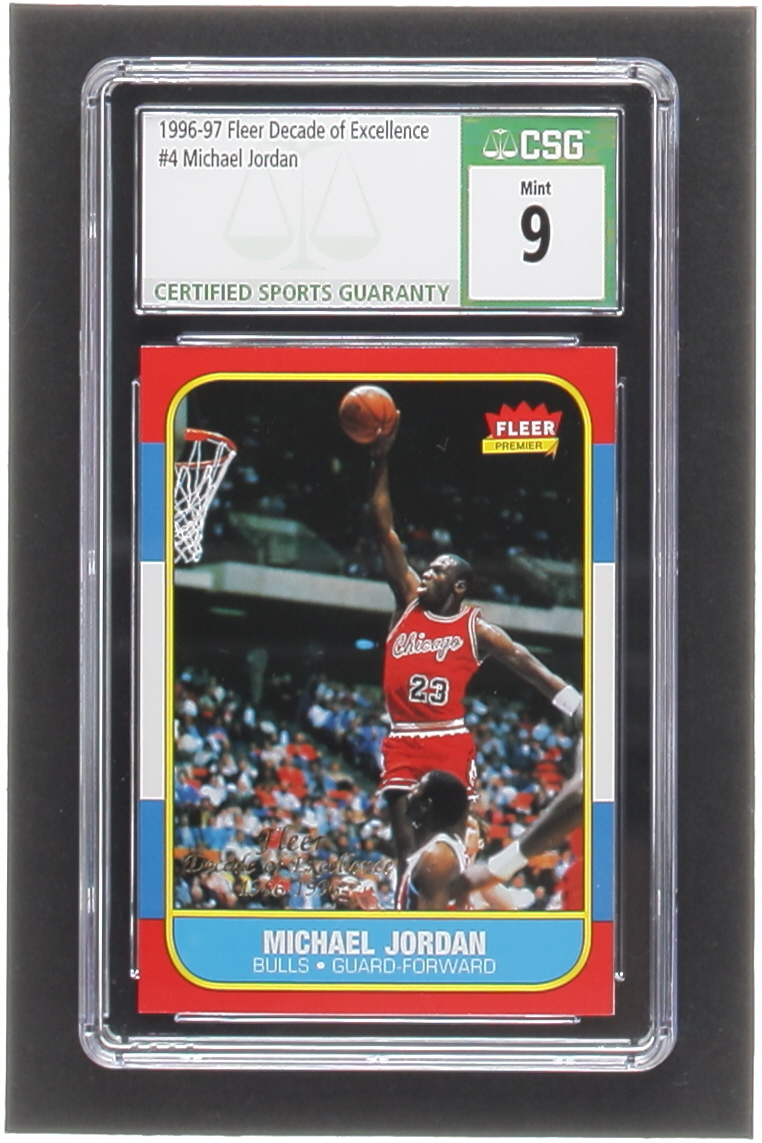 Michael Jordan 1996-97 Fleer Decade of Excellence #4 (CSG 9) | Pristine ...