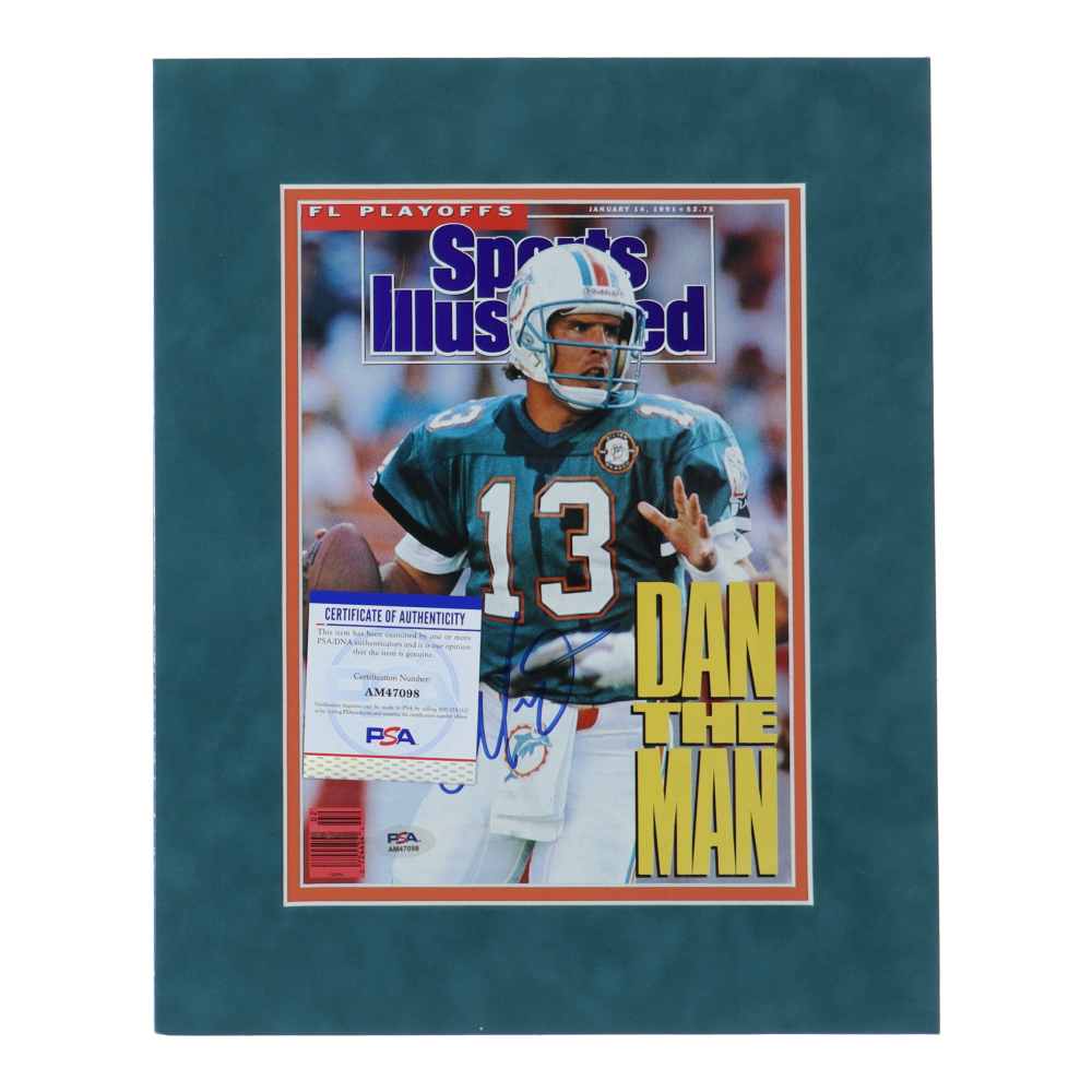 Dan Marino Signed LE Dolphins Custom Matted 1991 "Sports Illustrated ...
