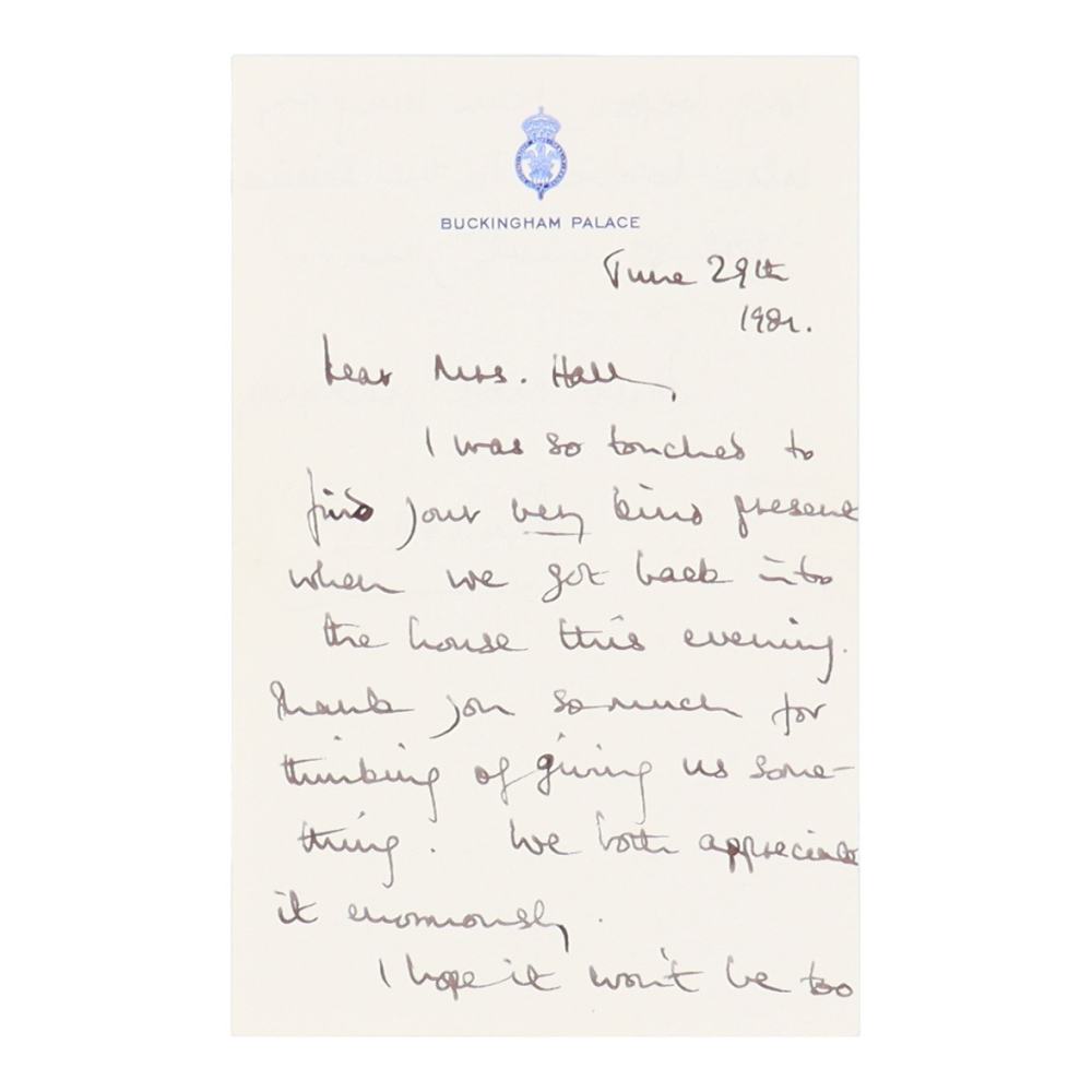 King Charles III Signed 5x8 1984 Handwritten Letter (Beckett ...