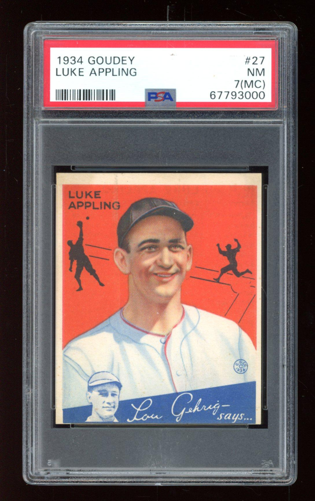 Luke Appling 1934 Goudey #27 RC (PSA 7) (MC) | Pristine Auction