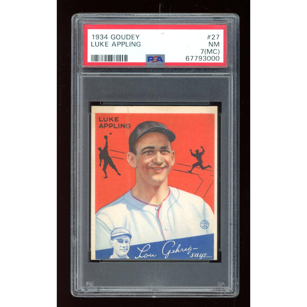 Luke Appling 1934 Goudey #27 RC (PSA 7) (MC) | Pristine Auction