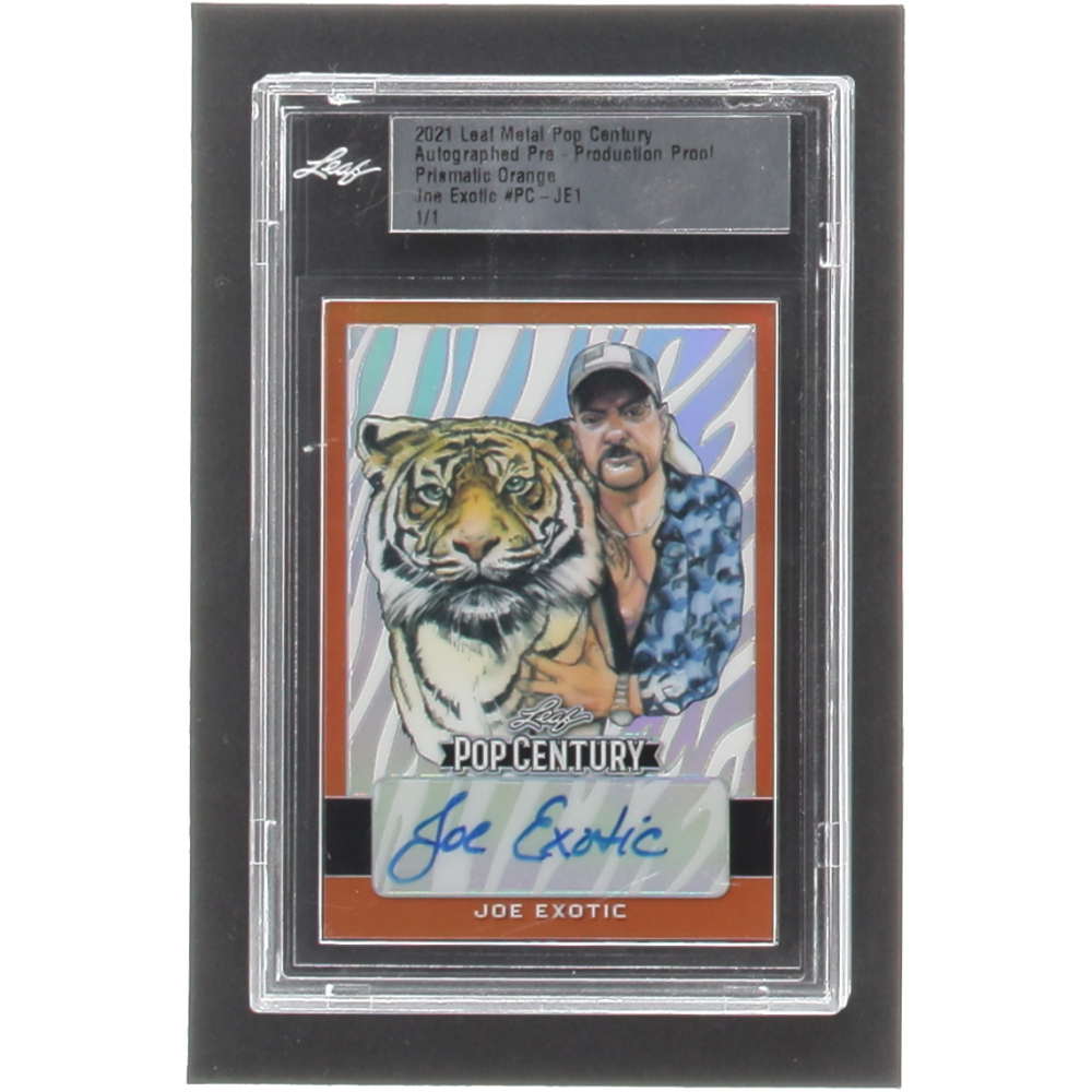 Joe Exotic 2021 Leaf Metal Pop Century Autographed Pre-Production Proof ...