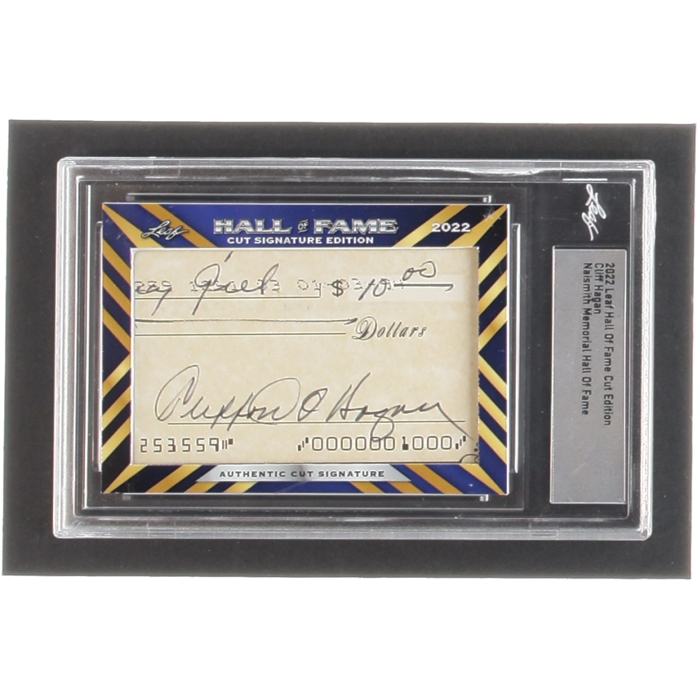 Cliff Hagan 2022 Leaf Hall of Fame Cut Edition Naismith Memorial Hall ...