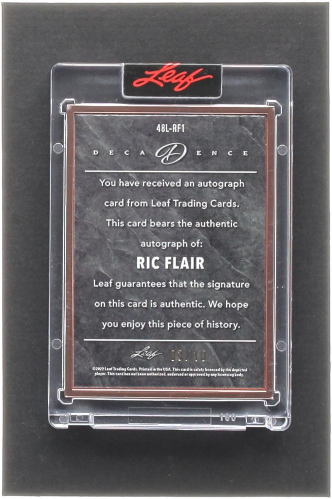 Ric Flair 2022 Leaf Decadence '48 Leaf Autographs Bronze #48LRF1 #03/10 ...