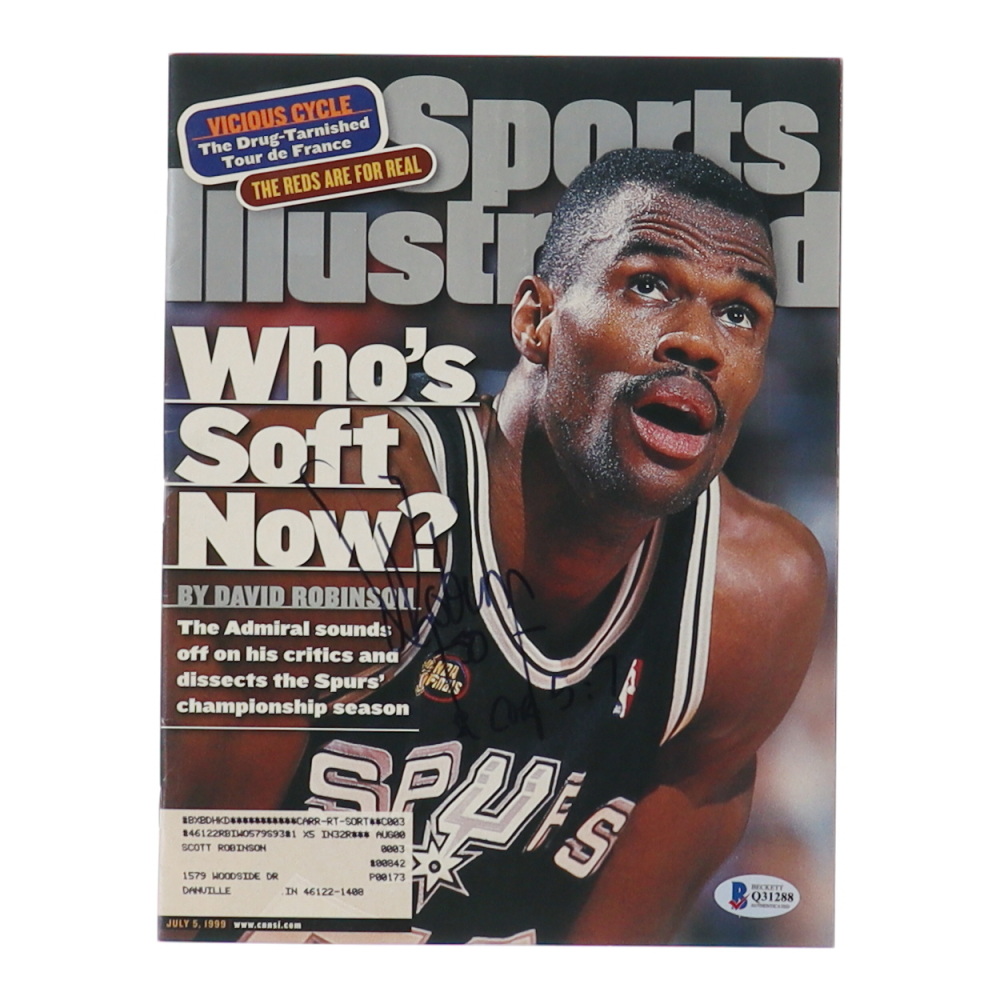 David Robinson Signed Spurs 1999 "Sports Illustrated" Magazine (Beckett ...