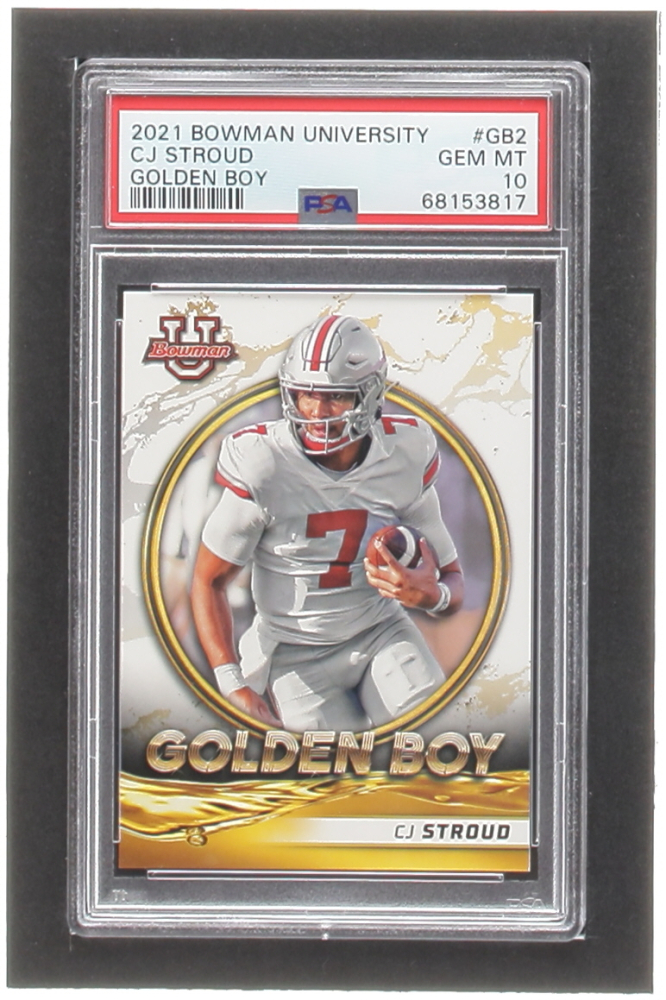 CJ Stroud 2022 Bowman University Golden Boy #GB2 (PSA 10) | Pristine ...
