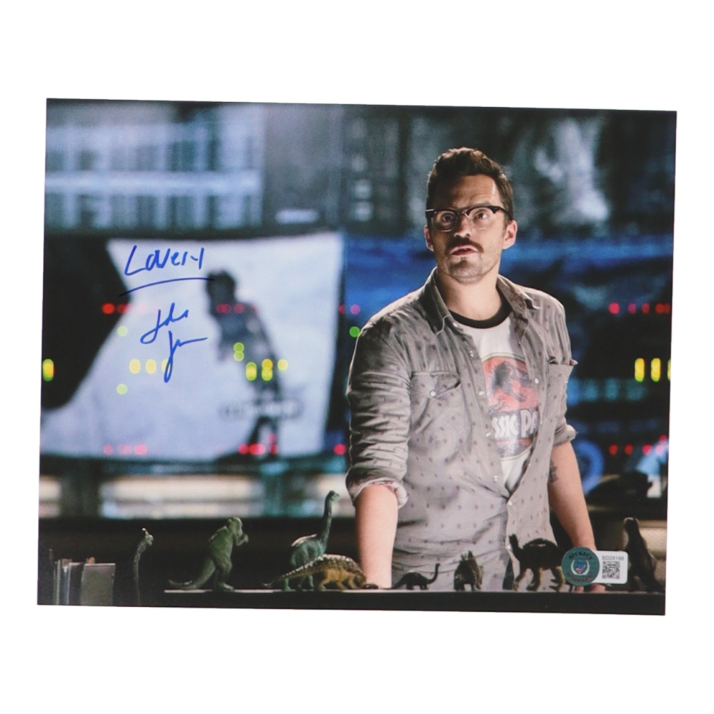 Jake Johnson Signed "Jurassic World" 8x10 Photo Inscribed "Lowery ...