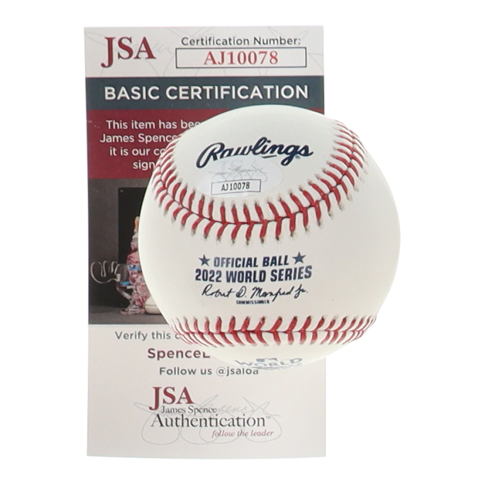 Hunter Brown Signed 2022 World Series Logo Baseball (JSA) | Pristine ...