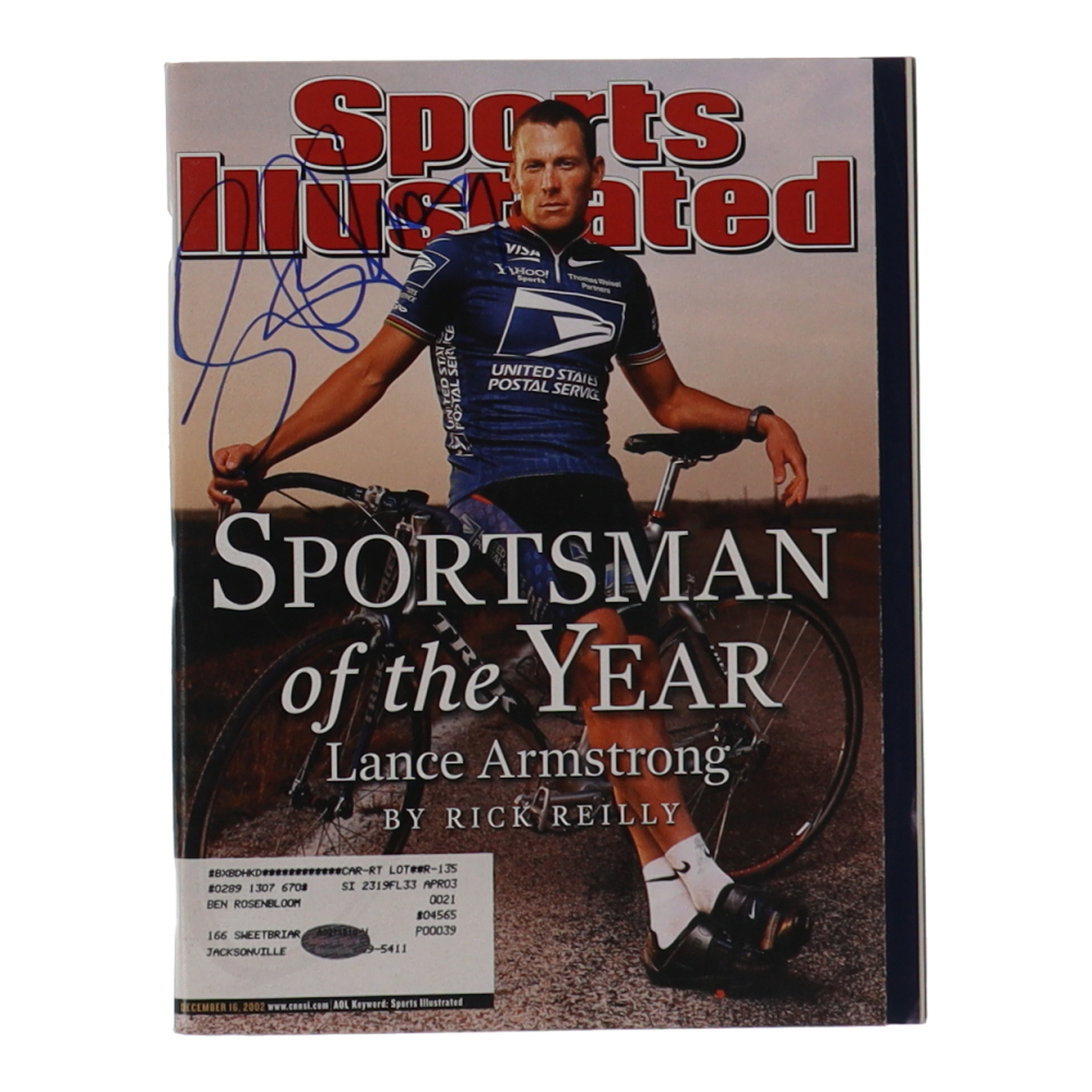 Lance Armstrong Signed 2002 Sports Illustrated Magazine (Schwartz ...