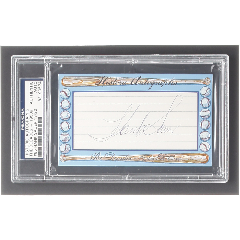 Hank Sauer 2012 Historic Autographs Decades 1950s #85 (PSA) | Pristine ...