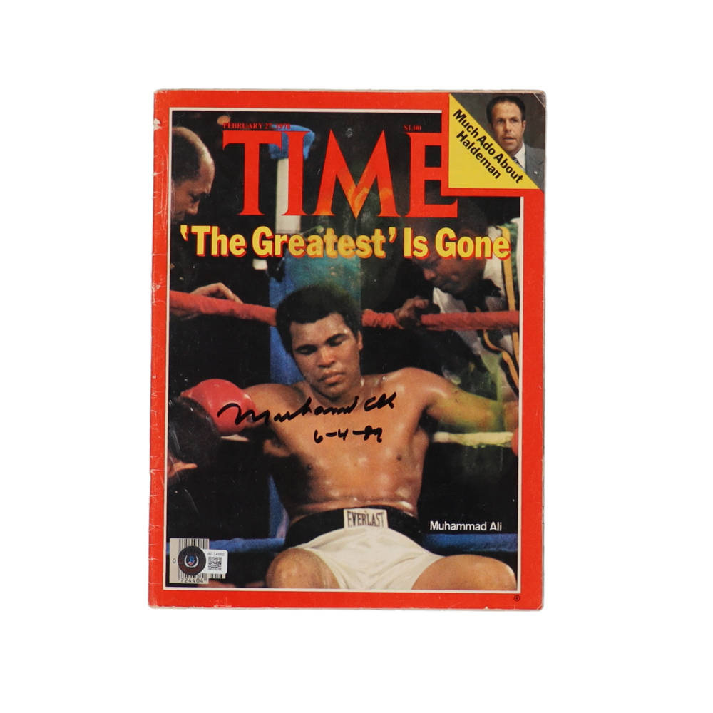 Muhammad Ali Signed 1978 Time Magazine Inscribed "6-4-89" (Beckett ...