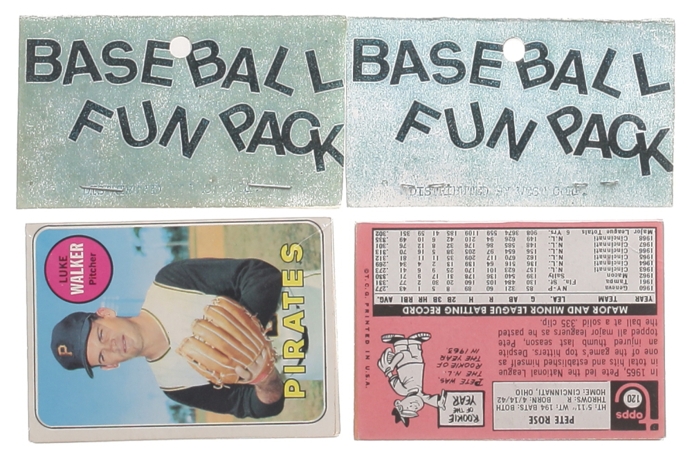 1969 Topps Baseball Cello Fun Pack Vending Box with (20) Packs ...