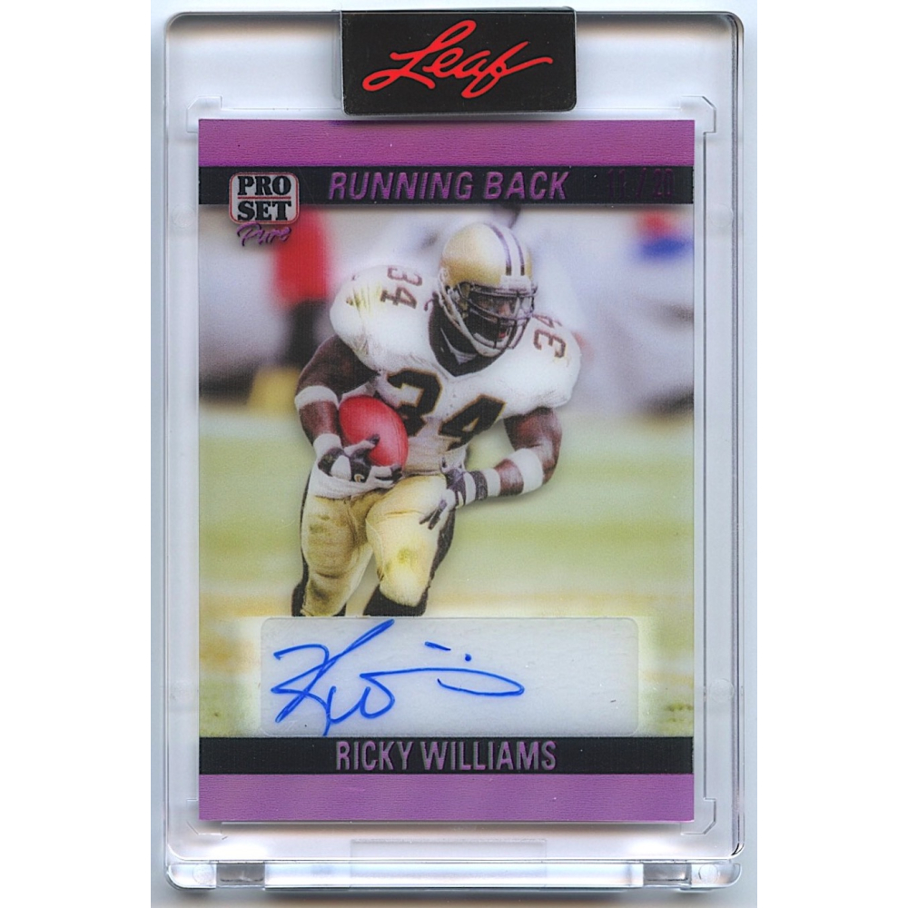 Ricky Williams 2023 Pro Set Pure 1990 Base Autograph #90-RW1 Magenta ...