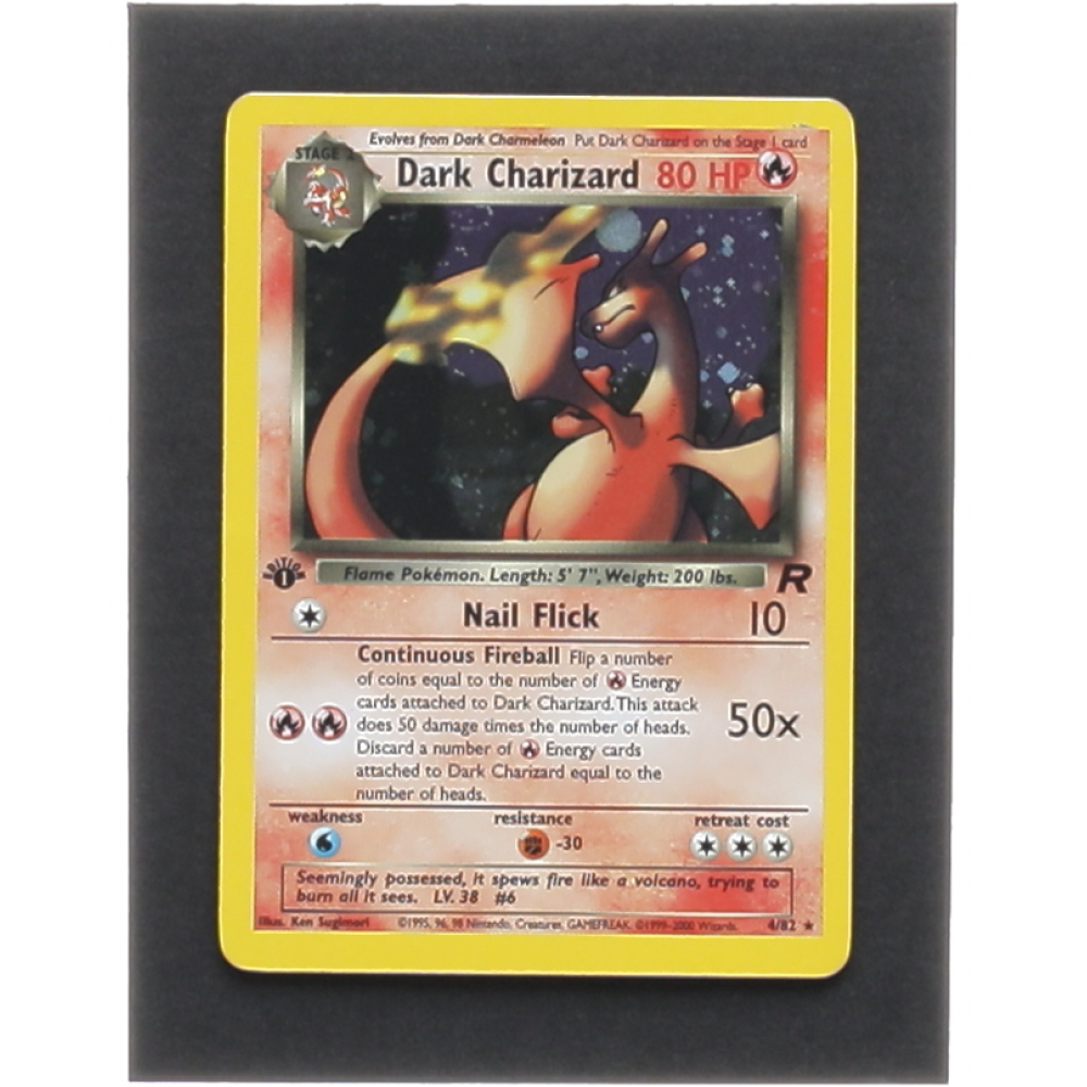 Dark Charizard 2000 Pokemon Team Rocket 1st Edition #4 Holo | Pristine ...