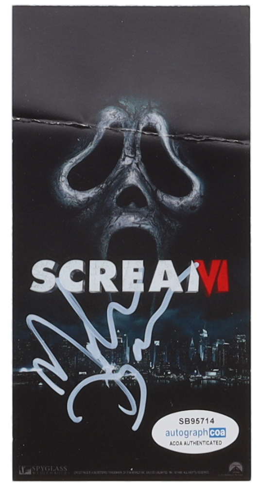 Melissa Barrera Signed "Scream VI" 3x6 Post-Reception Ticket ...