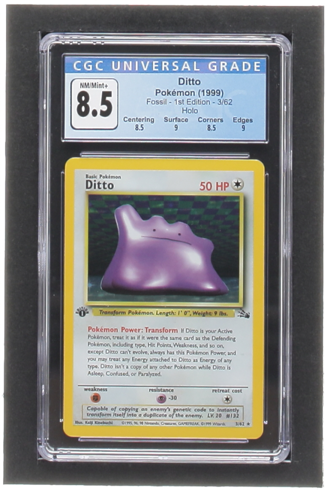 Ditto Pokemon 1999 Fossil #3 Holo (CGC 8.5) | Pristine Auction