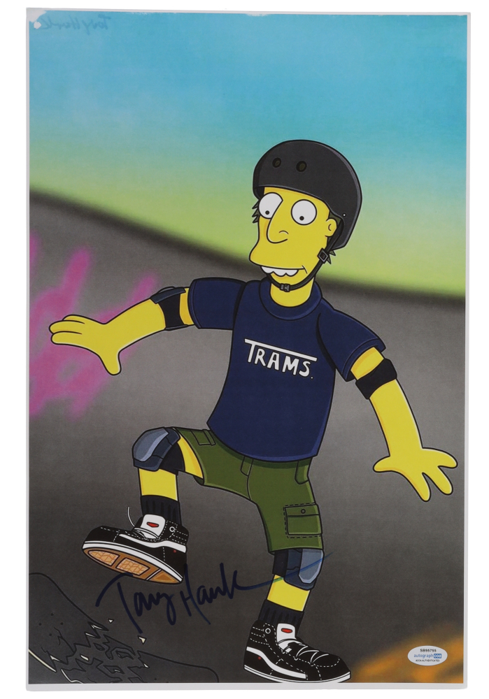 Tony Hawk Signed "The Simpsons" 11x17 Photo (AutographCOA) | Pristine ...