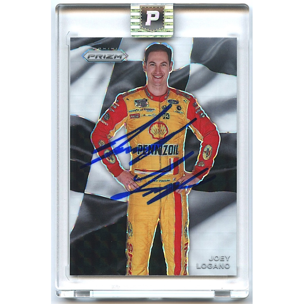 Joey Logano Signed 2021 Panini Prizm Checkered Flag #10 SSP (PA ...