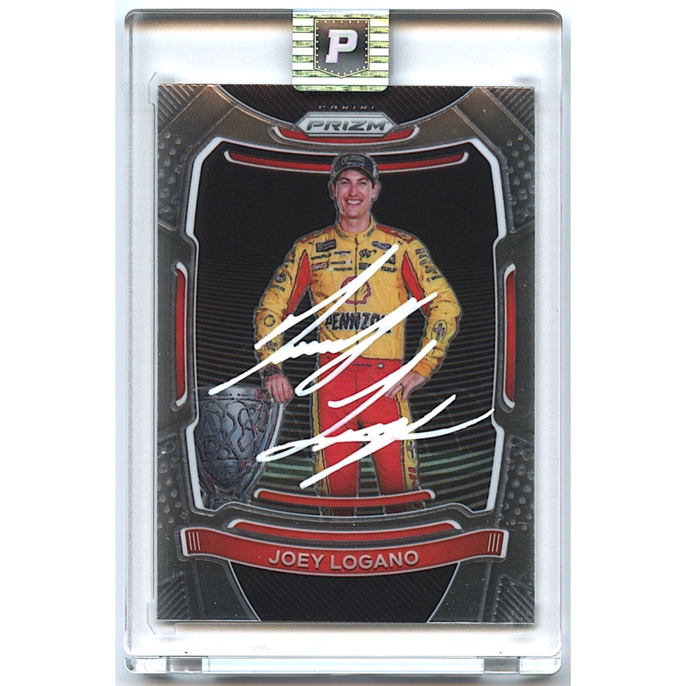 Joey Logano Signed 2021 Panini Prizm #38 / Trophy (PA Encapsulated ...