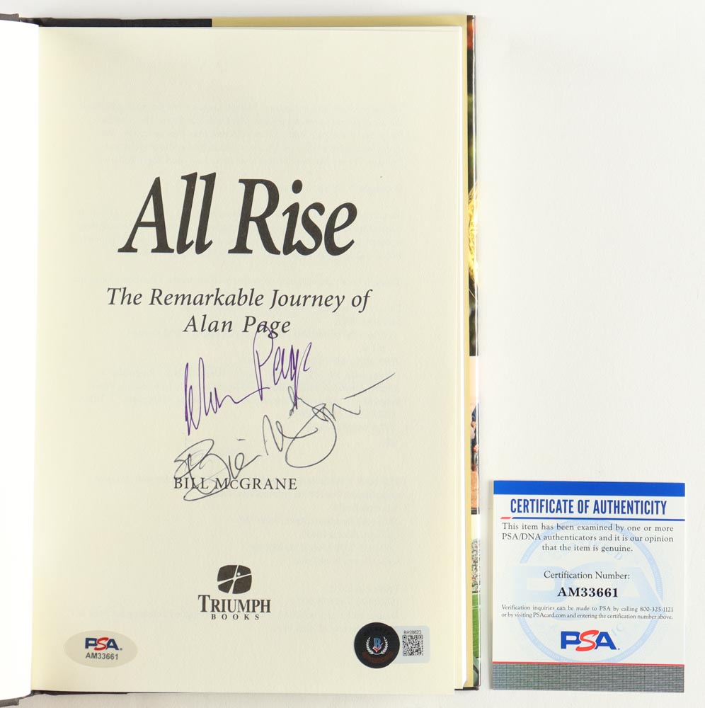 Alan Page & Bill McGrane Signed "All Rise: The Remarkable Journey Of ...