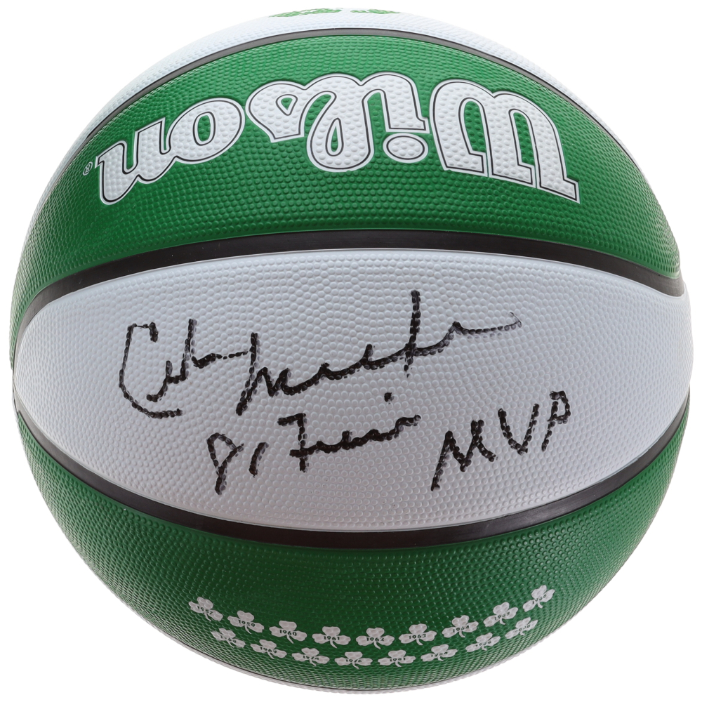 Cedric Maxwell Signed Celtics Logo Basketball Inscribed "81 Finals MVP ...
