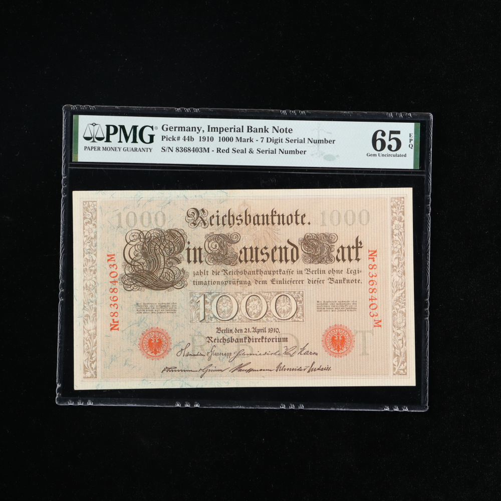 1910 German Imperial Bank Note / Republic Treasury Note 1000 One ...