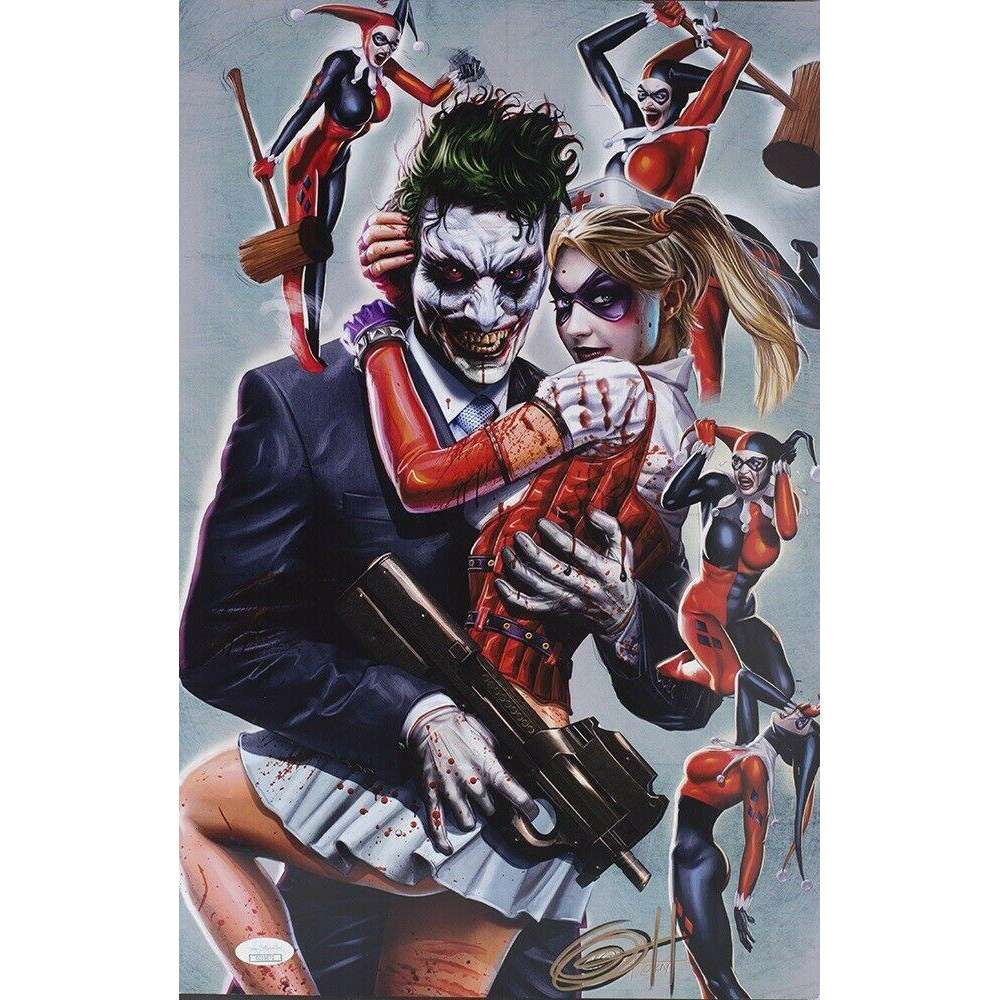 Greg Horn Signed "Harley Quinn & Joker" 11x17 Lithograph (JSA ...