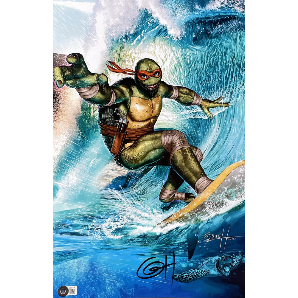 Greg Horn Signed Teenage Mutant Ninja Turtles "Surfs Up" 11x17 ...