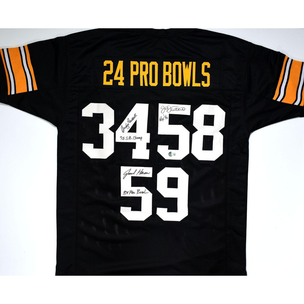 Andy Russell, Jack Ham & Jack Lambert Signed Jersey Inscribed "8x Pro ...
