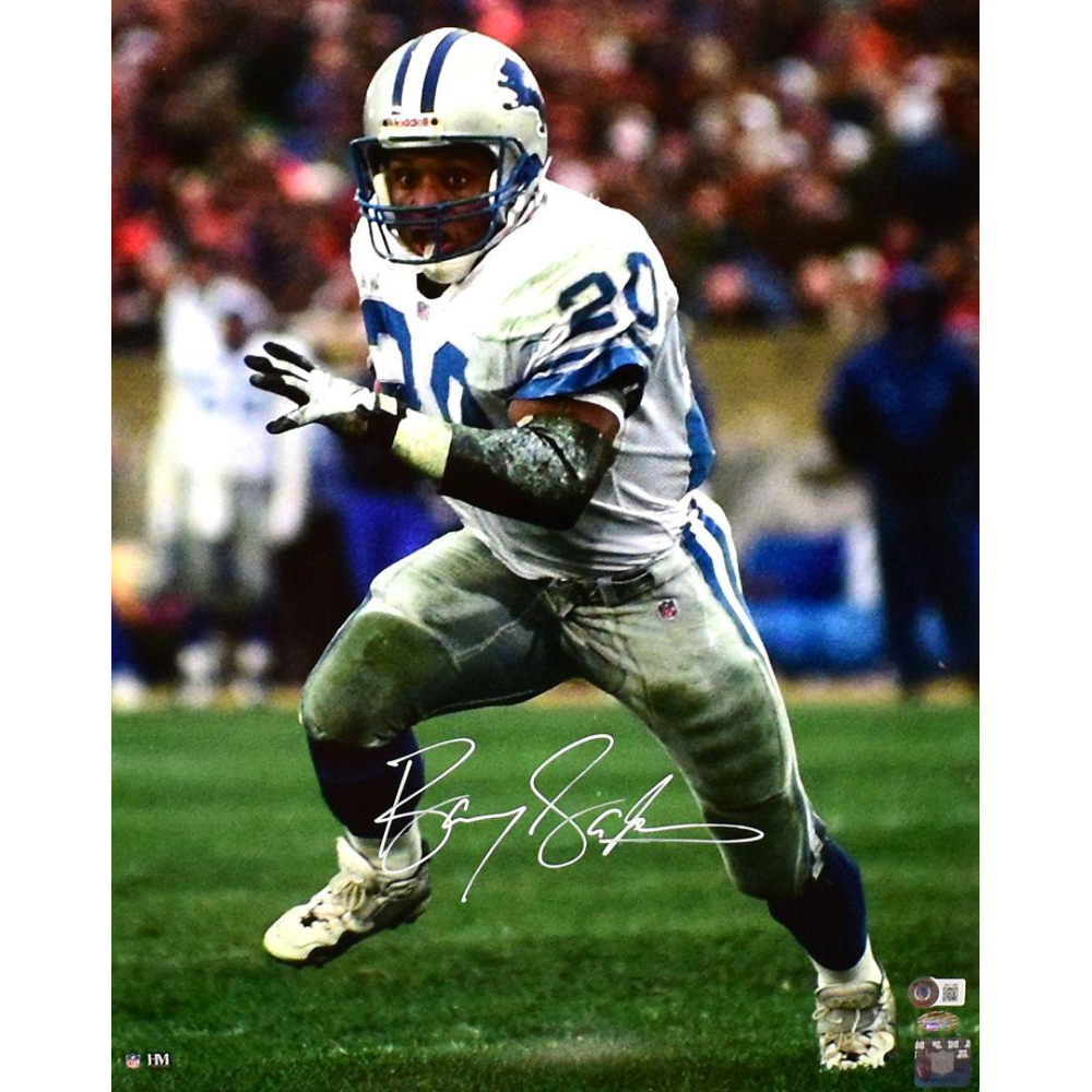 Barry Sanders Signed Lions 16x20 Photo (Beckett & Schwartz) | Pristine ...