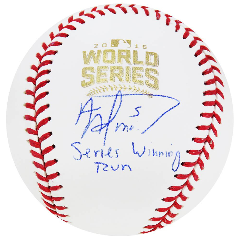 Albert Almora Signed 2016 World Series Logo Baseball Inscribed "Series ...