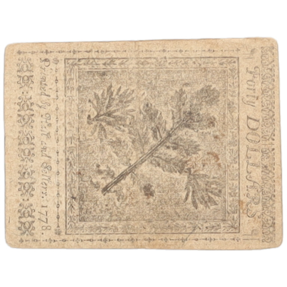 1776 $2 Two Dollar Maryland Colonial Currency Note | Pristine Auction