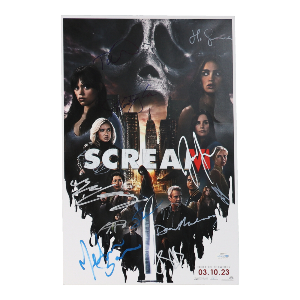 "Scream VI" 11x17 Photo Cast-Signed By (13) With Courteney Cox, Dermot ...