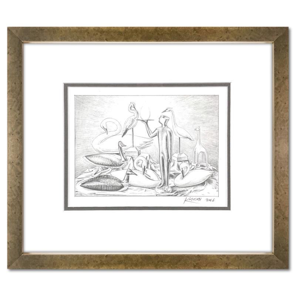 Mark Kostabi Signed "Birth of Ingenuity" 17x15 Custom Framed Original ...