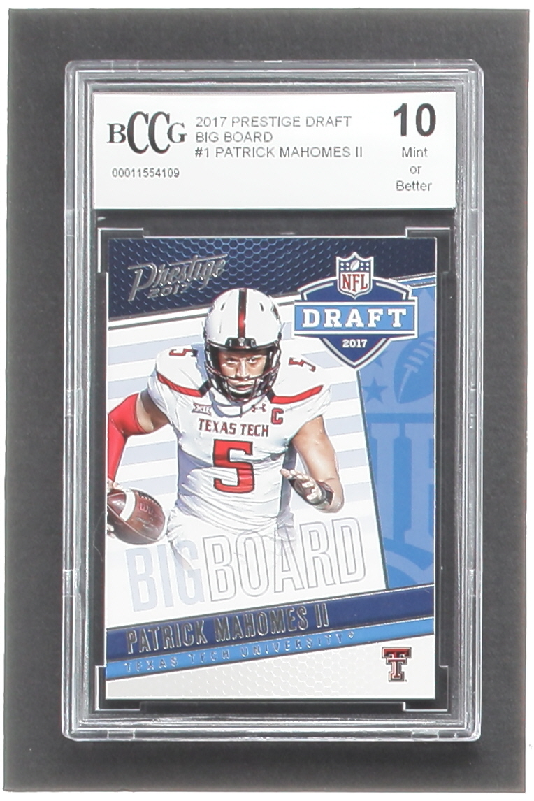 Patrick Mahomes II 2017 Prestige Draft Big Board #1 (BCCG 10 ...