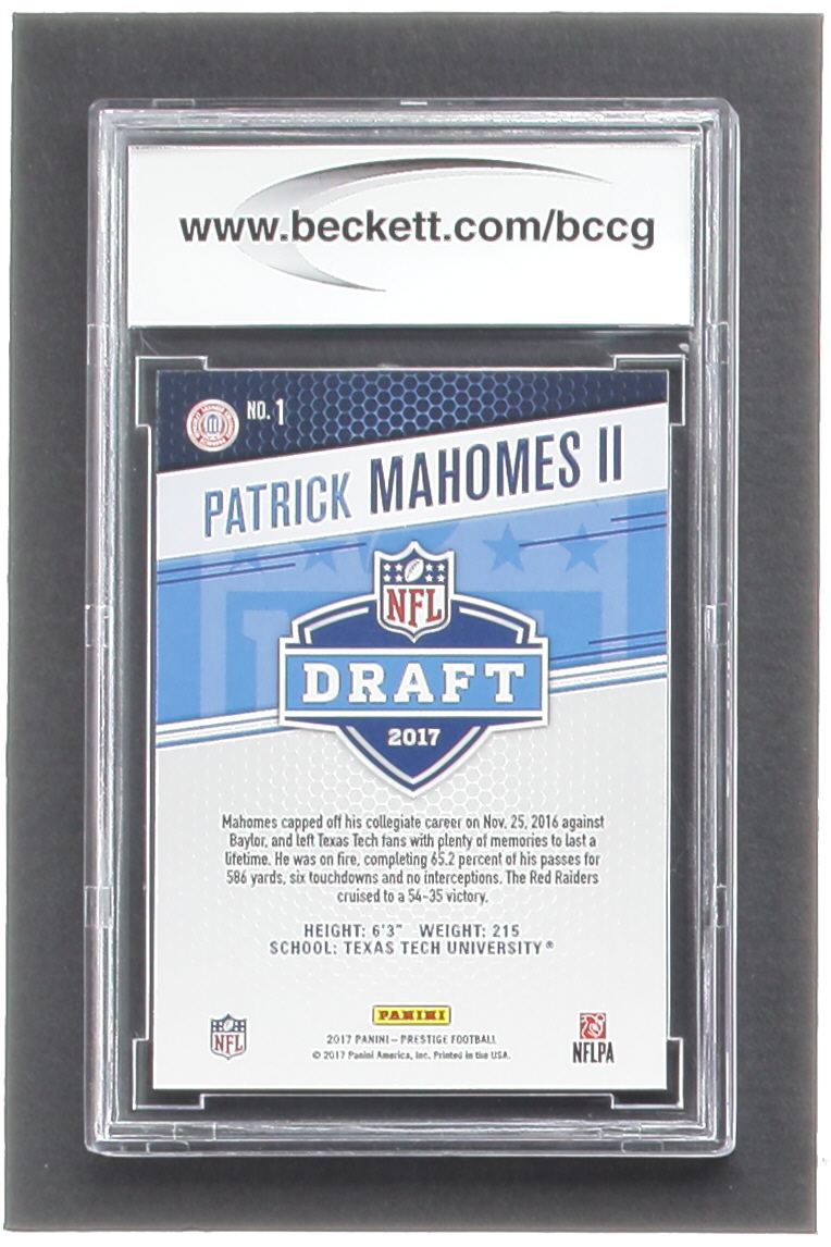Patrick Mahomes II 2017 Prestige Draft Big Board #1 (BCCG 10 ...