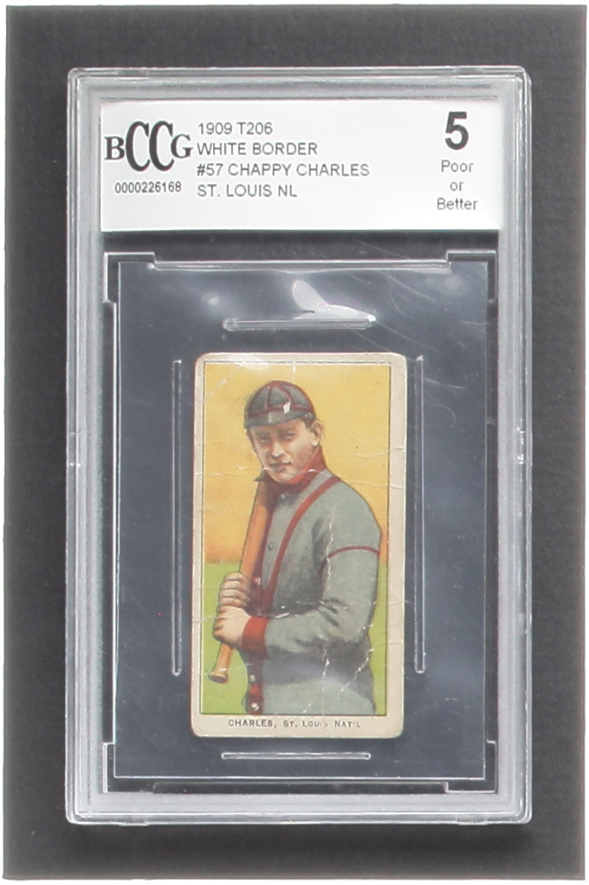 Chappy Charles 1909 Galasso Capital T 206 57 St Louis Nl Bccg 5 Pristine Auction