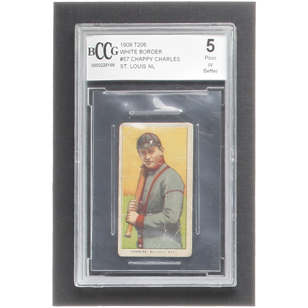 Chappy Charles 1909 Galasso Capital T-206 #57 St. Louis NL (BCCG 5 ...