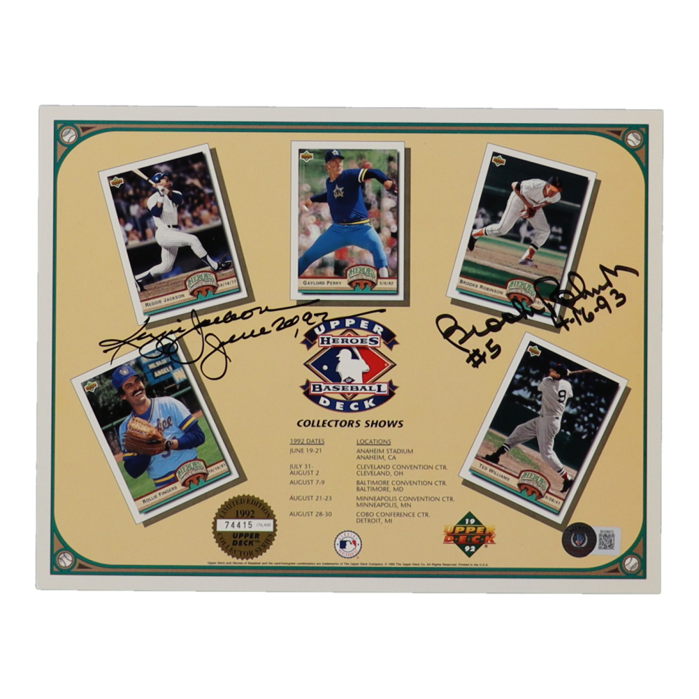 Reggie Jackson & Brooks Robinson Signed LE Upper Deck "Heroes of ...