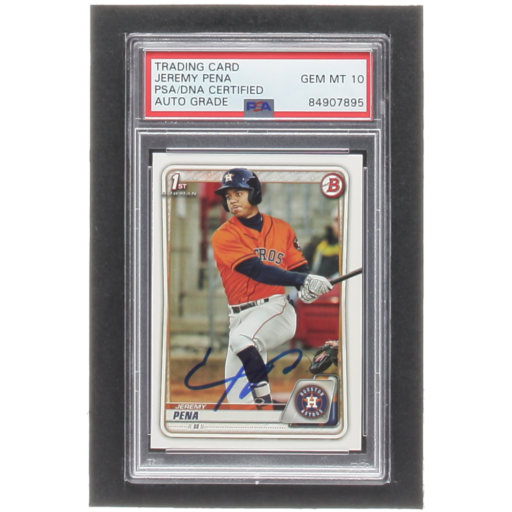 Jeremy Pena Signed 2020 Bowman Prospects #BP61 RC (PSA) | Pristine Auction