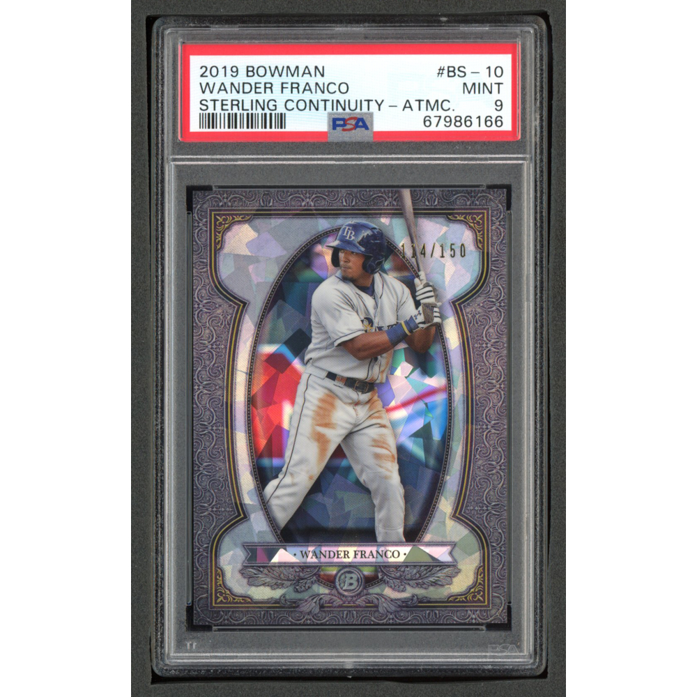 Wander Franco 2019 Bowman Chrome Bowman Sterling Continuity Atomic Refractors #BS10 #114/150 ...