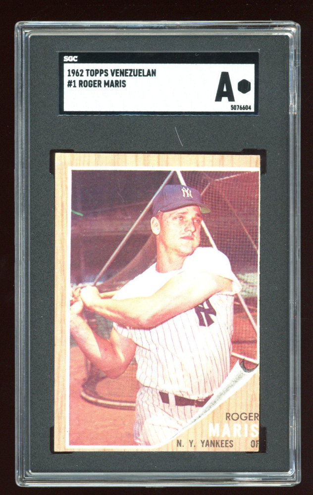 Roger Maris 1962 Topps Venezuelan #1 (SGC Authentic) | Pristine Auction