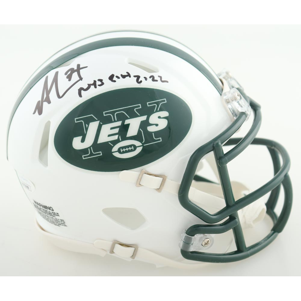 Nick Mangold Signed Jets Speed Mini Helmet Inscribed "NYJ ROH 2022 ...