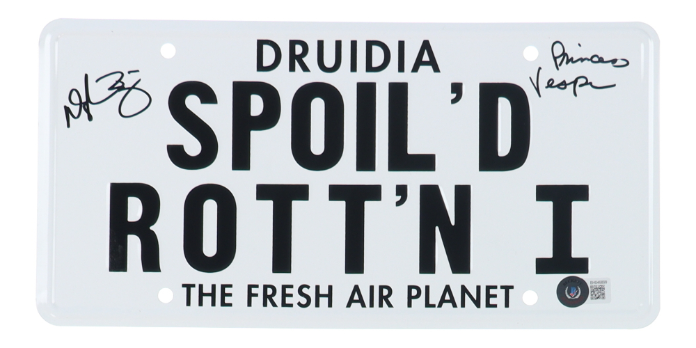 Daphne Zuniga Signed "Spaceballs" Replica License Plate Inscribed ...