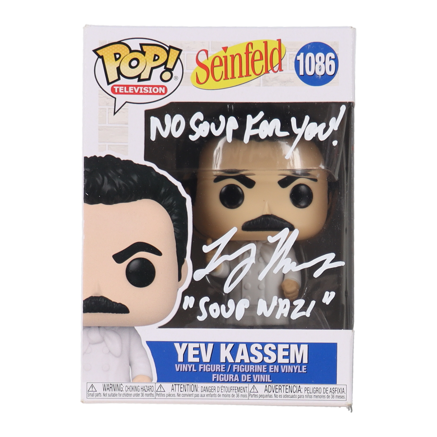 Larry Thomas Signed "Seinfeld" #1086 Yev Kassem Funko Pop! Vinyl Figure ...